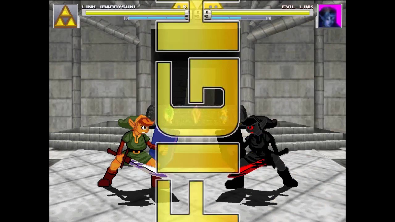 NICK54222 MUGEN: Link (Barrysun) (me) VS Dark Link - YouTube