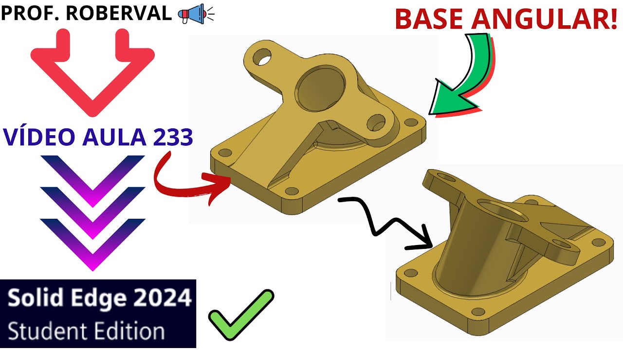 AULA 233 - Exercício 213 _ Modelamento da Base Angular no Solid Edge ...