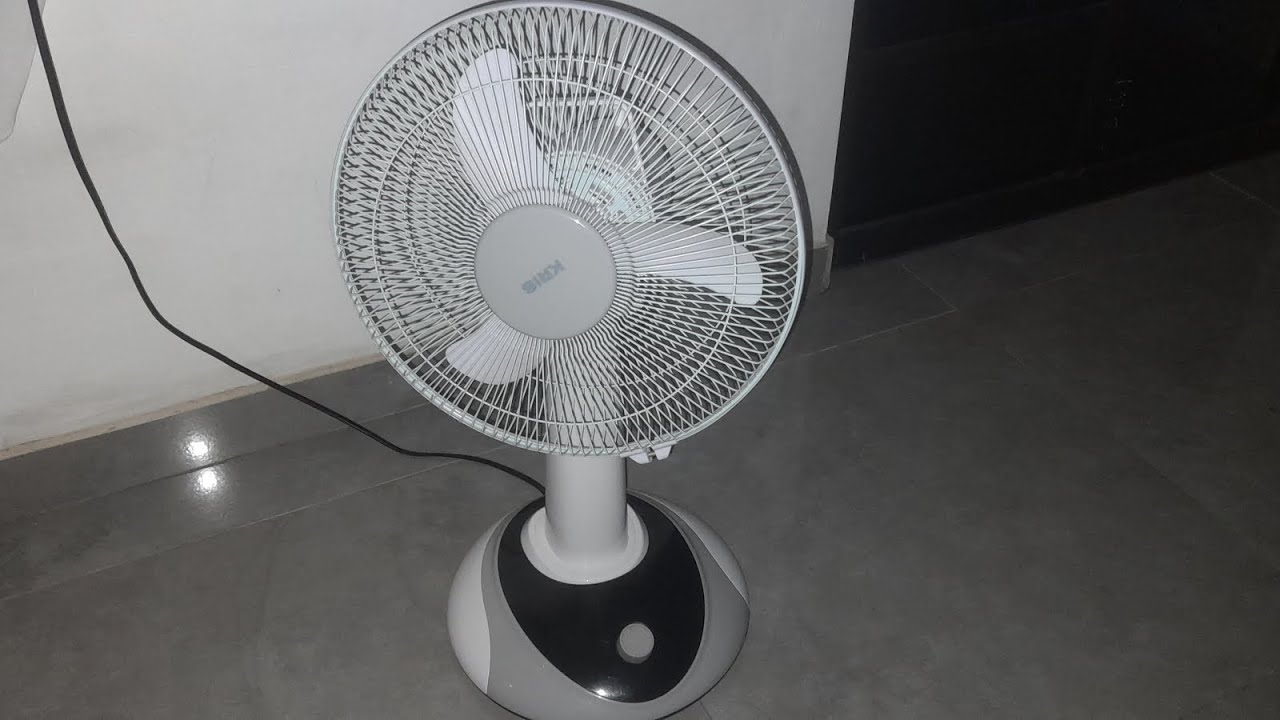 kris 12 inch desk fan 1 speed only - YouTube