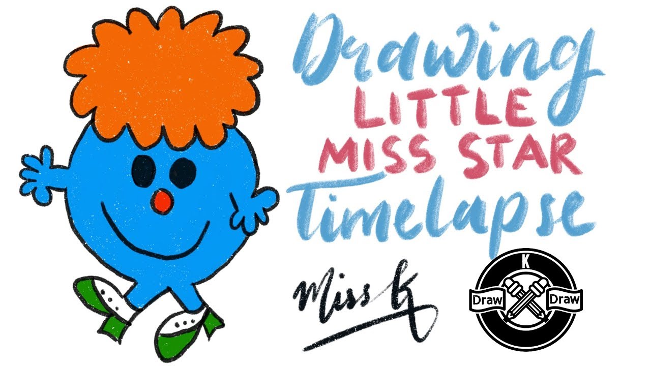 Drawing Little Miss Star Timelapse - YouTube