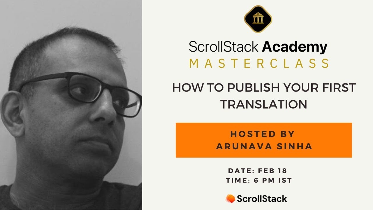 How to publish your first translation: ScrollStack Academy Masterclass by Arunava Sinha - YouTube