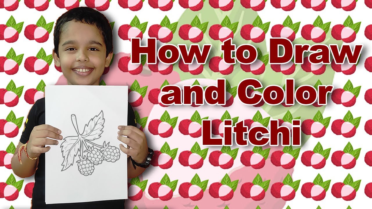 How to Draw and Color Litchi ? Step By Step - YouTube