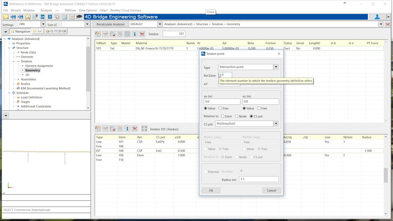 Placing External Tendons in RM Bridge - YouTube