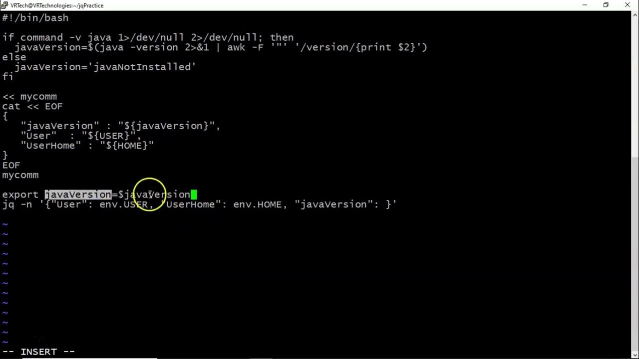 Section-10: Video-2: Shell Script to display output as json data using Jq command - YouTube