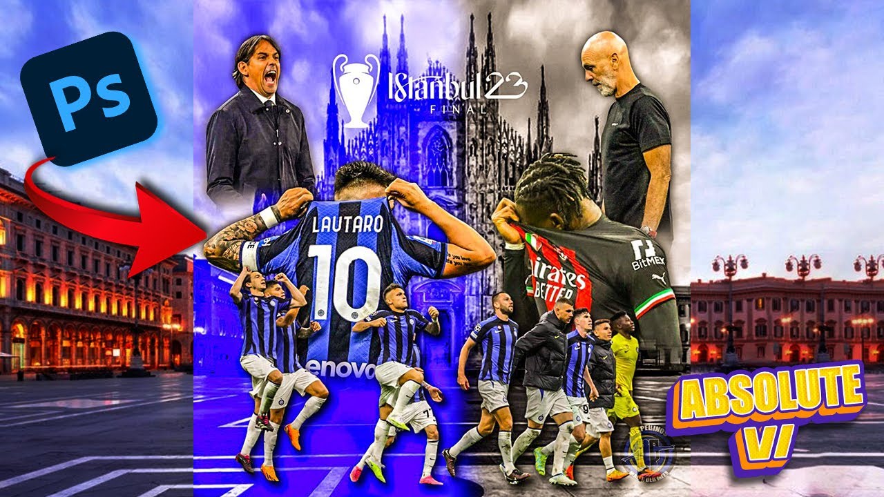 CREARE UN'IMMAGINE D'IMPATTO CON PHOTOSHOP! 😉 #photoshop #inter #milan ...