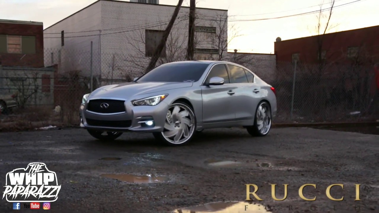 Infiniti Q50 on 24" Rucci Forged Wheels - YouTube