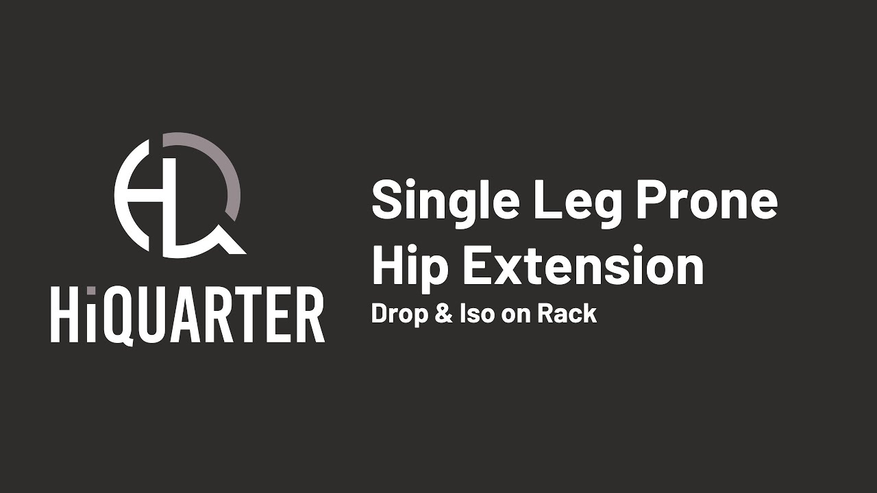 Single Leg Prone Hip Extension Drop & Iso on Rack - YouTube