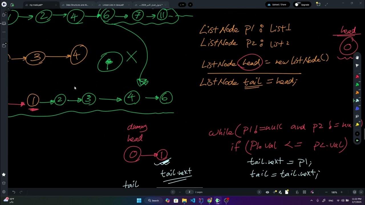 Merge Two Sorted Lists - Leetcode 21 - Java [Arabic] - YouTube