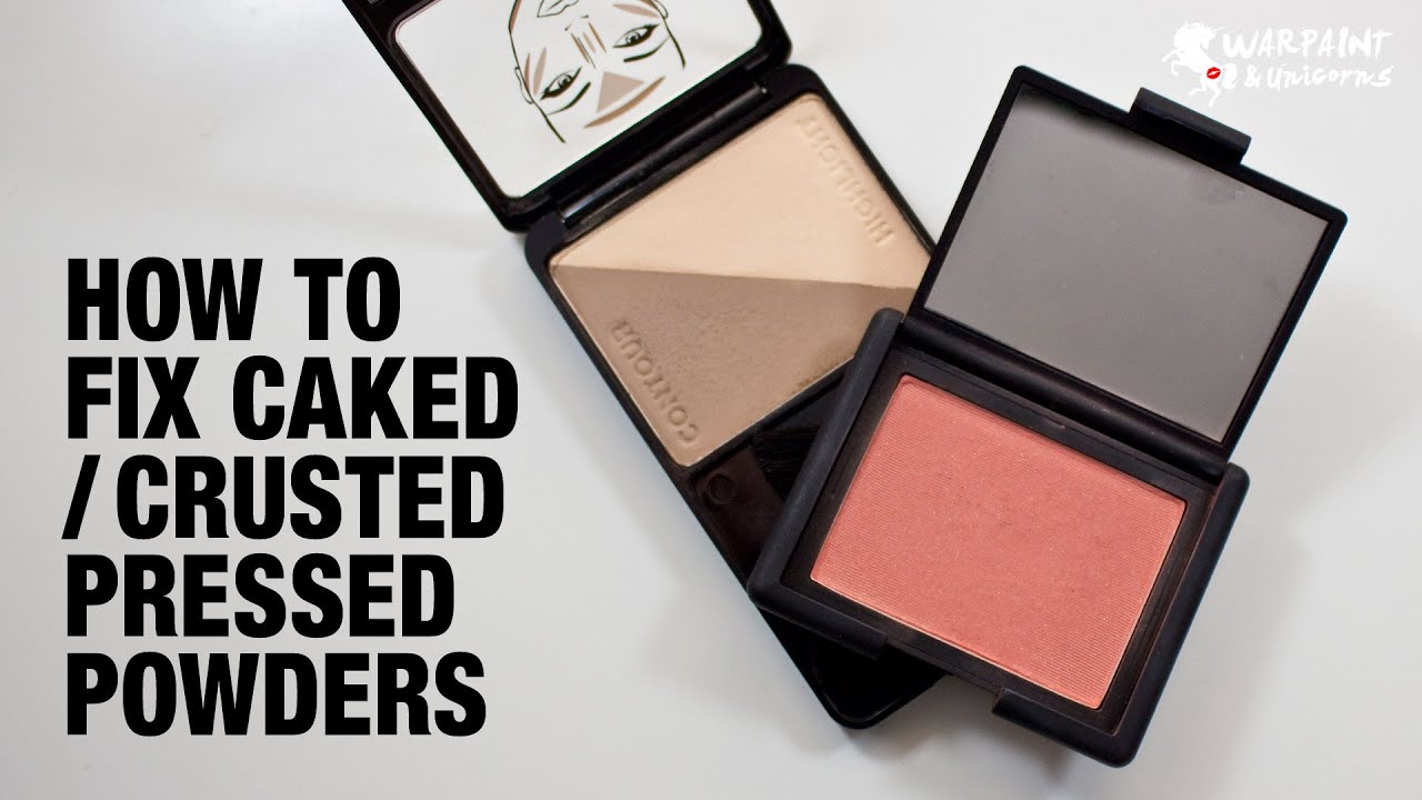 How to fix Caked / Crusted Pressed Powder Makeup - YouTube