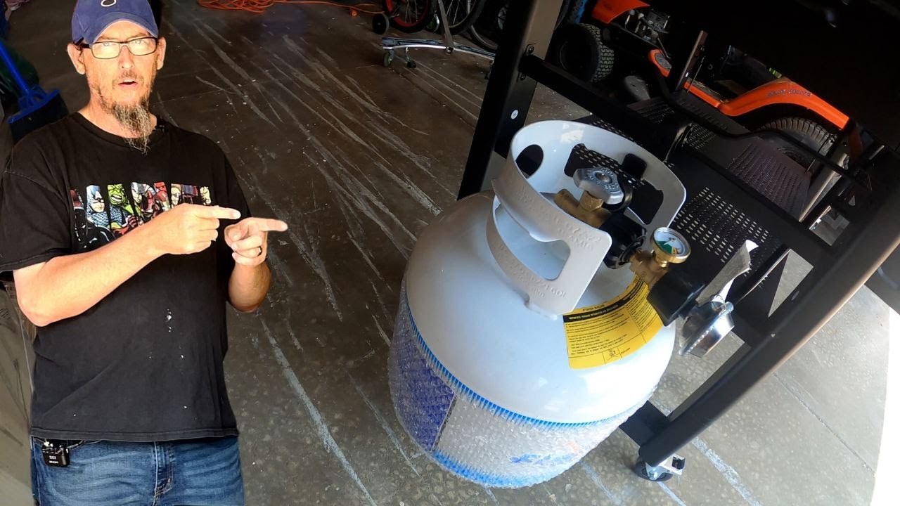 Hooking up the propane tank for the 1st time. - YouTube