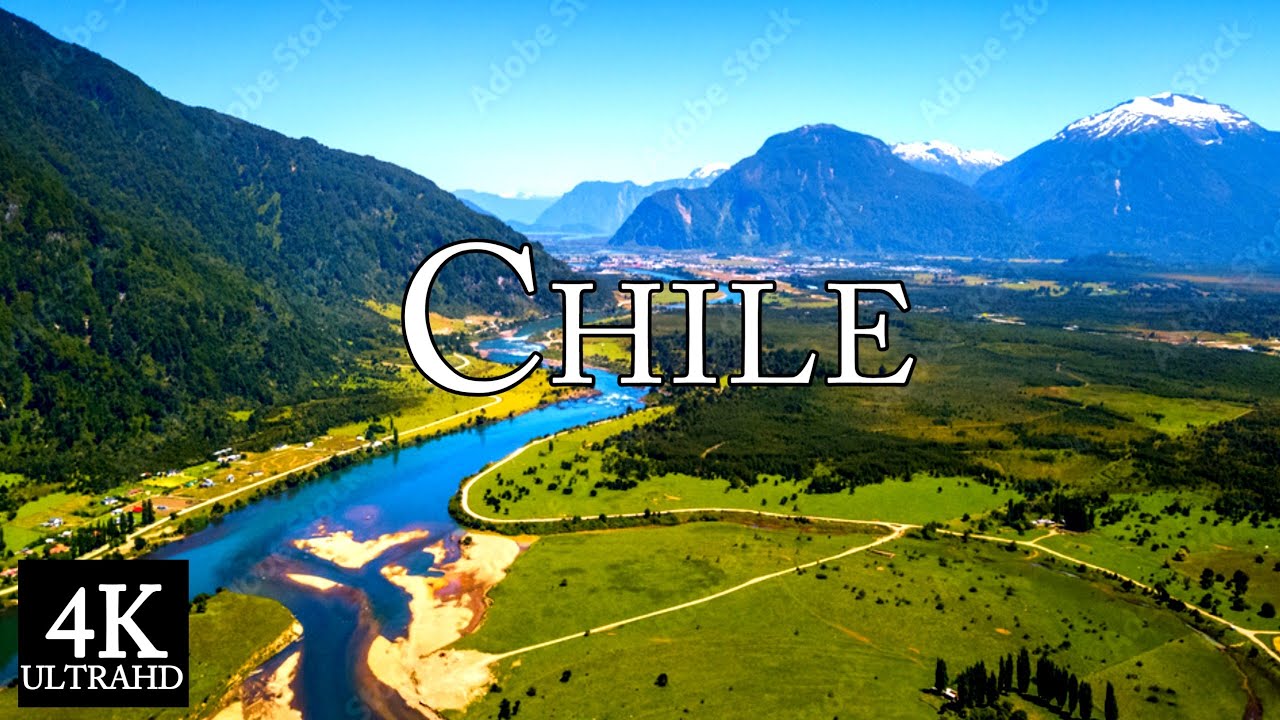 Chile 4K - Amazing Santiago Panoramic Drone Film With Relaxing Piano ...