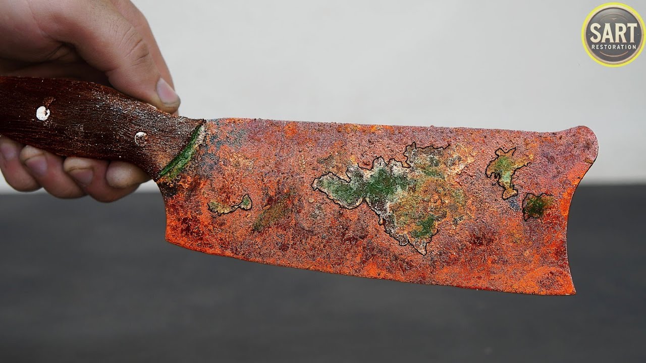 Restoration a 100 Year Old Meat Cleaver - From Scrap to Masterpiece ...