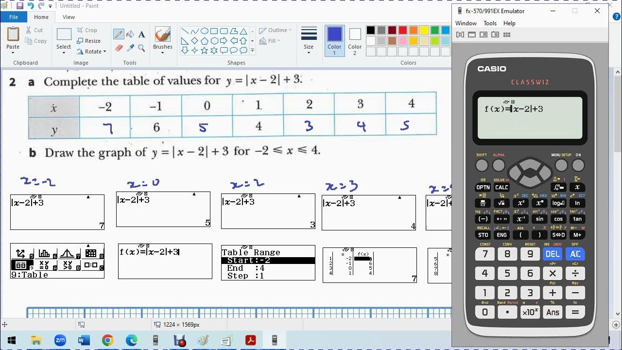 E 1 5 Q 2 Draw Graph of modulus linear function - YouTube
