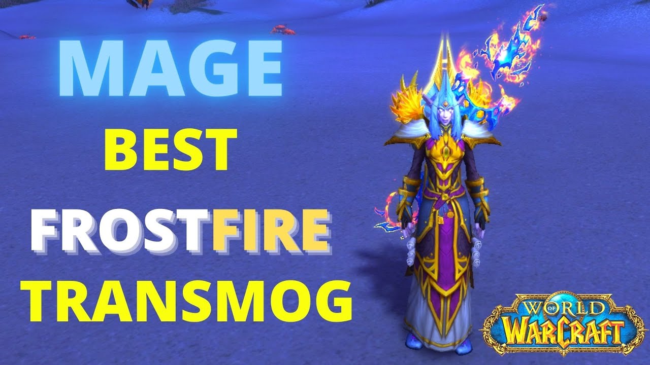 BEST FROSTFIRE MAGE TRANSMOG SET BFA WOW - YouTube