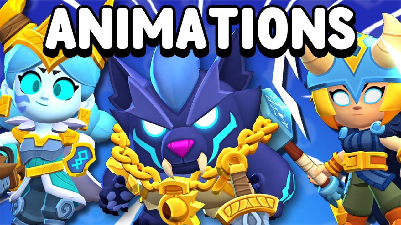 Brawl Stars Ragnarok Skins all Animations! - YouTube