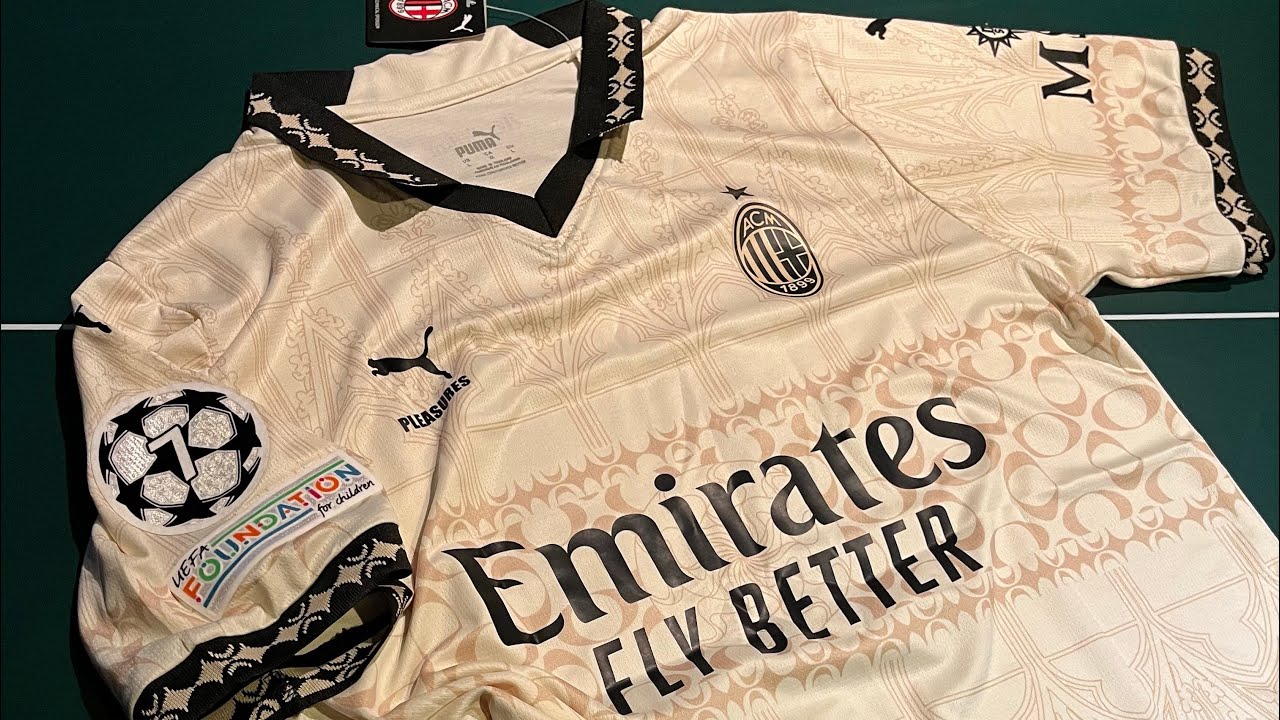 Minejerseys Ac Milan pleasures 4th kit Unboxing review - YouTube