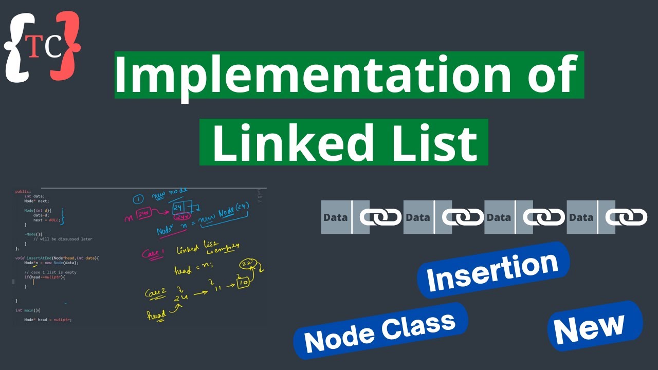 Implementation of Linked List | Print Linked List | C++ - YouTube