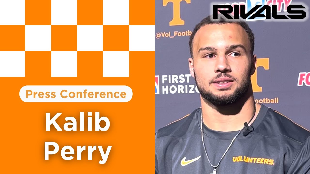 Tennessee LB Kalib Perry talks fall camp - YouTube