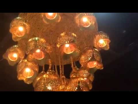 Art Coconut Light Shell Lamp Lighting Chandelier 24K Gold Leaf Gilding ...