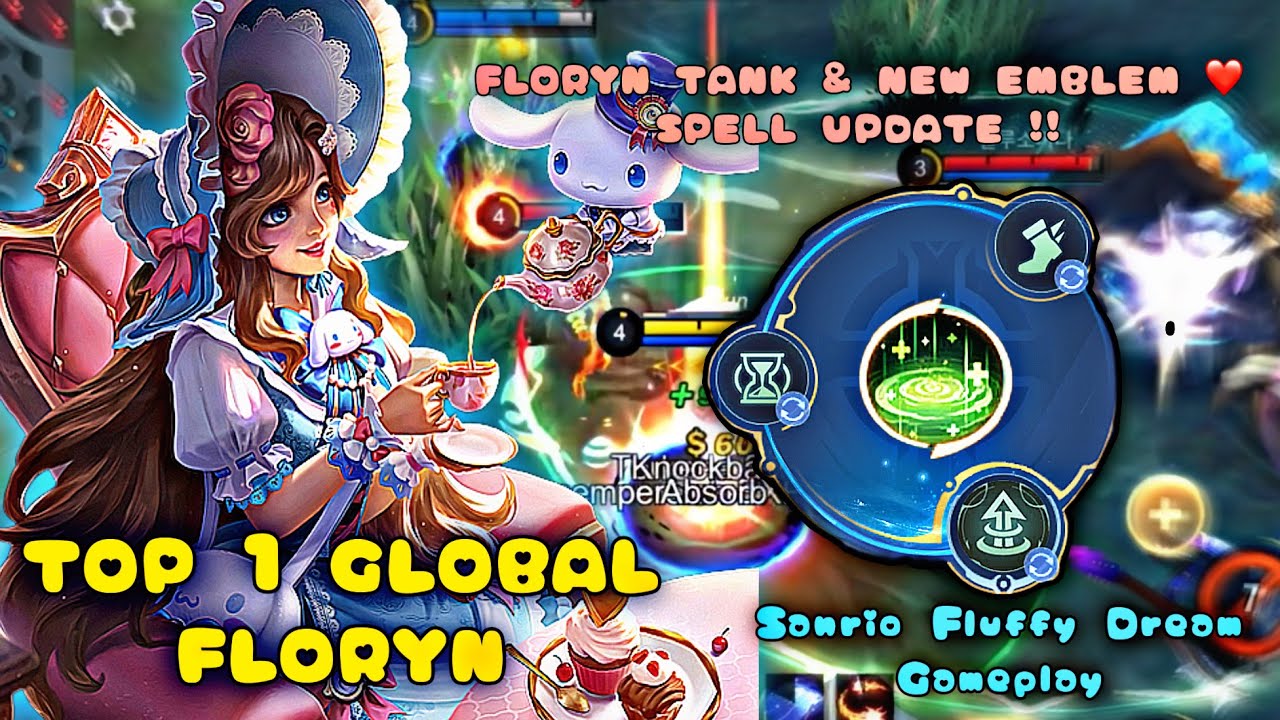FLORYN TANK & NEW EMBLEM ️ SPELL UPDATE !! || Top 1 Global FLORYN Skin ...