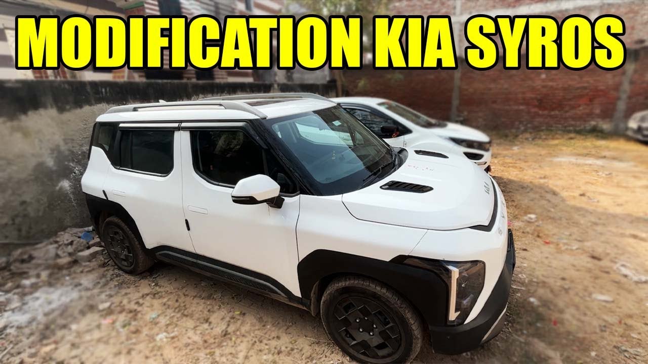 Modifying KIA Syros with Bonnet Hood Scoop - YouTube