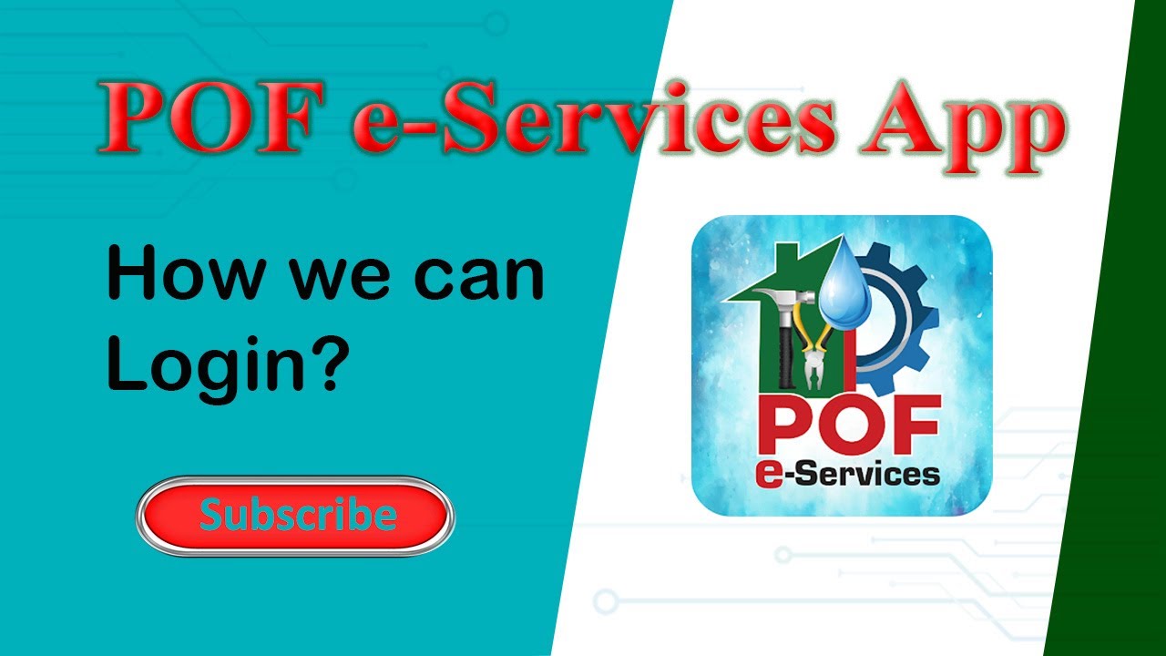 POF e-Services App | POF e-Service Web Portal | Login Procedure | Easy ...