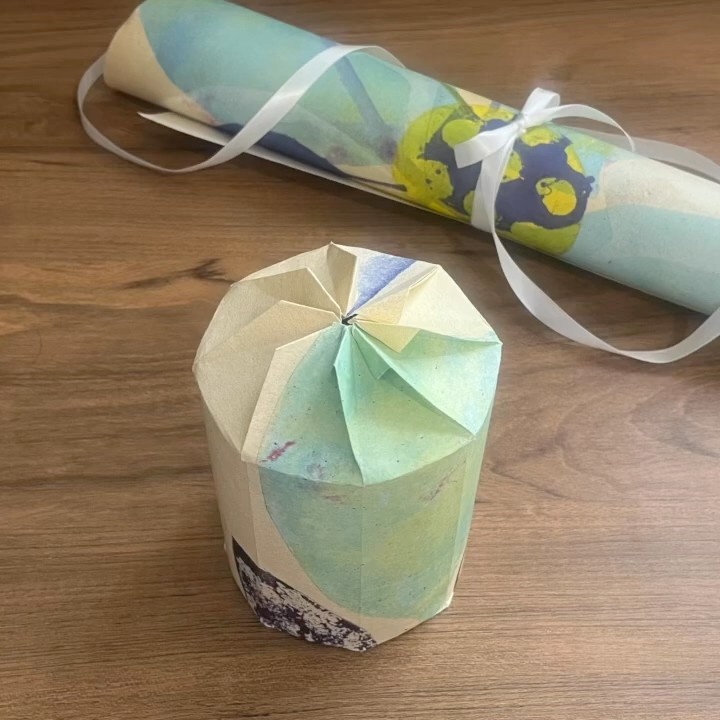 How to wrap a Cylinder: a Simple & Perfect way in Origami style #Shorts ...