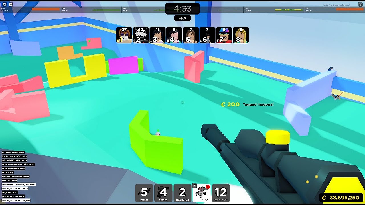 Roblox - Big Paintball - 105 tags on Warehouse map using Elite Sniper ...