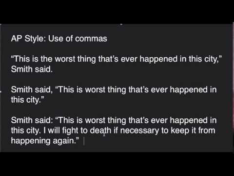 AP Style: Commas (Part 4 of 4) - YouTube