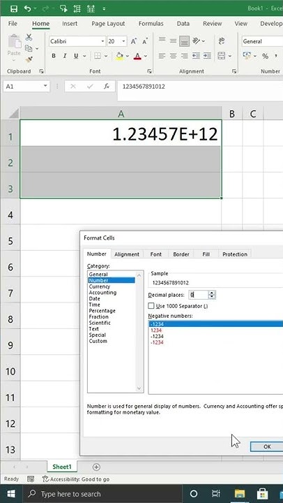 MS Excel Type More than 12 or 15 Digits Number # Shorts - YouTube