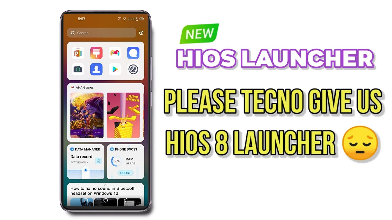 Tecno Hios Launcher | Please Tecno Give Hios 8 Launcher - YouTube
