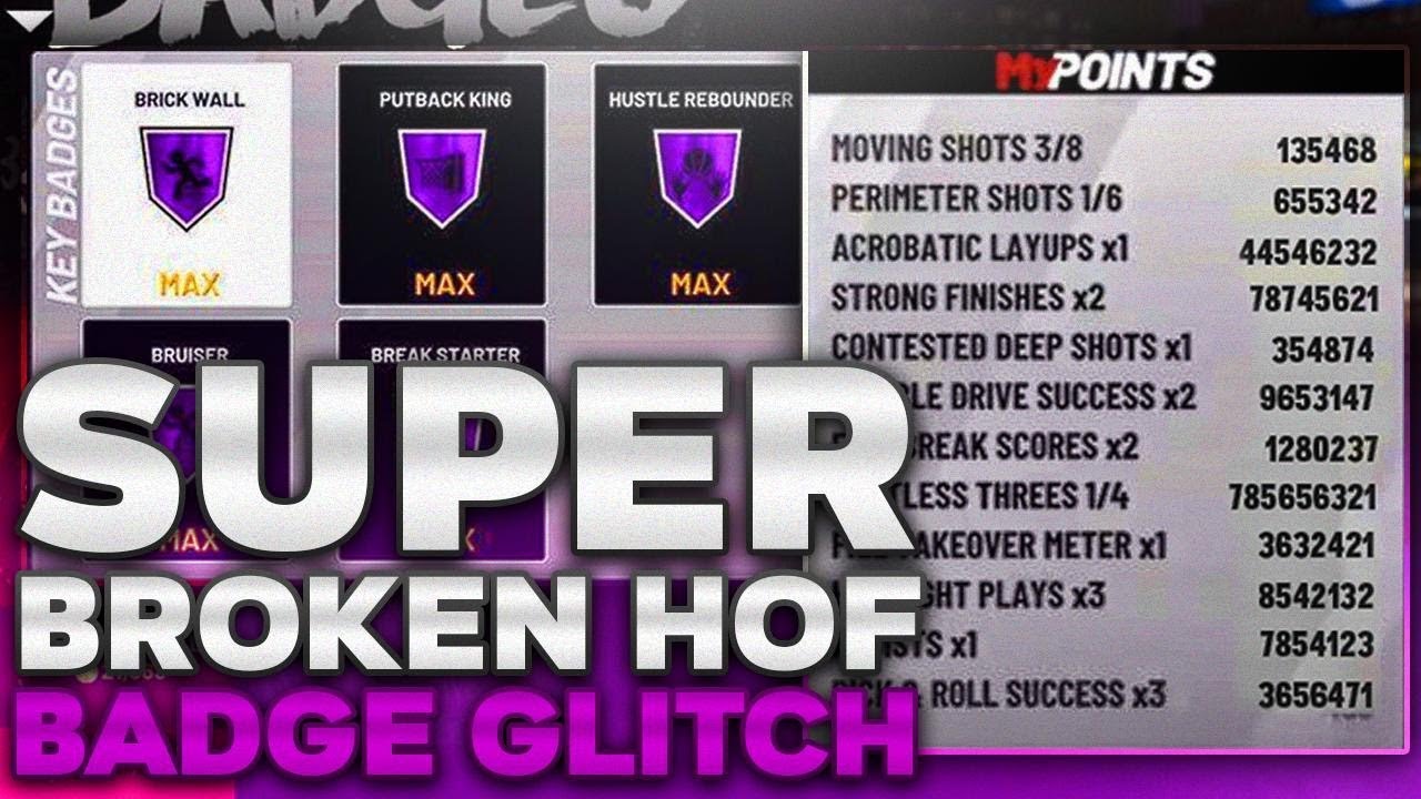 NEW NBA 2K19 HOF BADGE GLITCH! SUPER BROKEN BADGE GLITCH! MAX BADGES IN ...