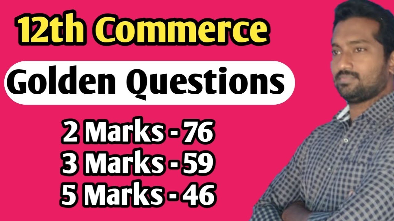 12th Commerce Important Questions for Halfyearly and Public Examination ...