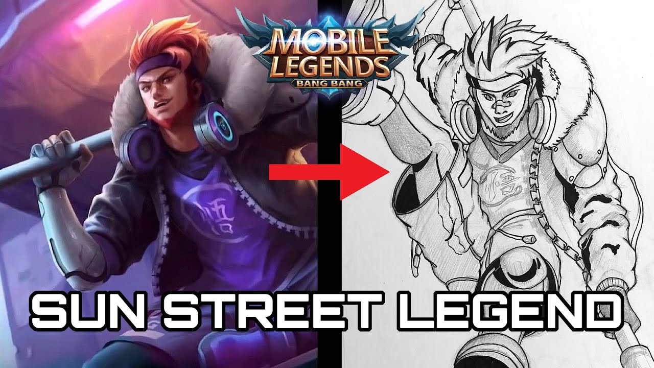 Drawing Sun Street Legend from Mobile Legends - Timelapse (PART 1 ...