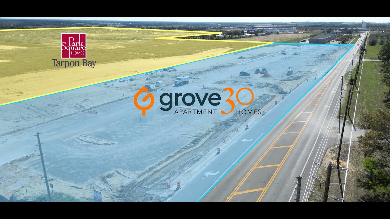 Grove 30 June 2024 Flyover Site Work Complete - YouTube