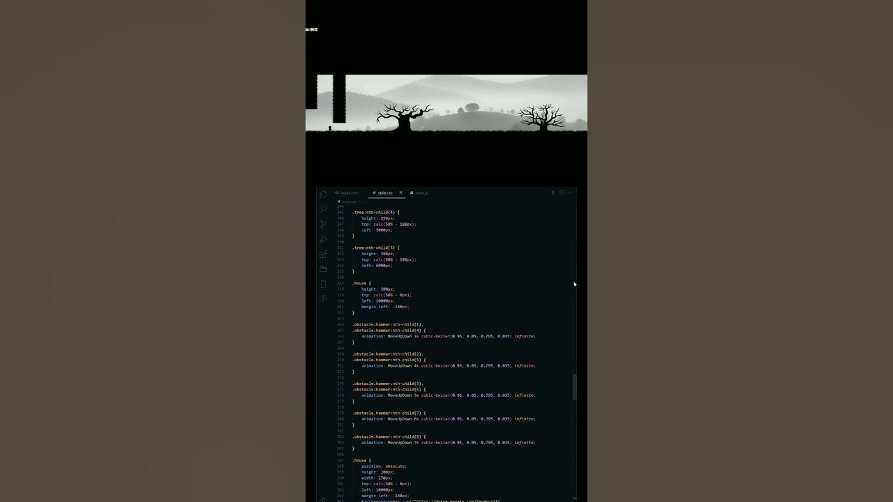 scroll game using HTML & CSS & JS #codingin17 #shorts - YouTube