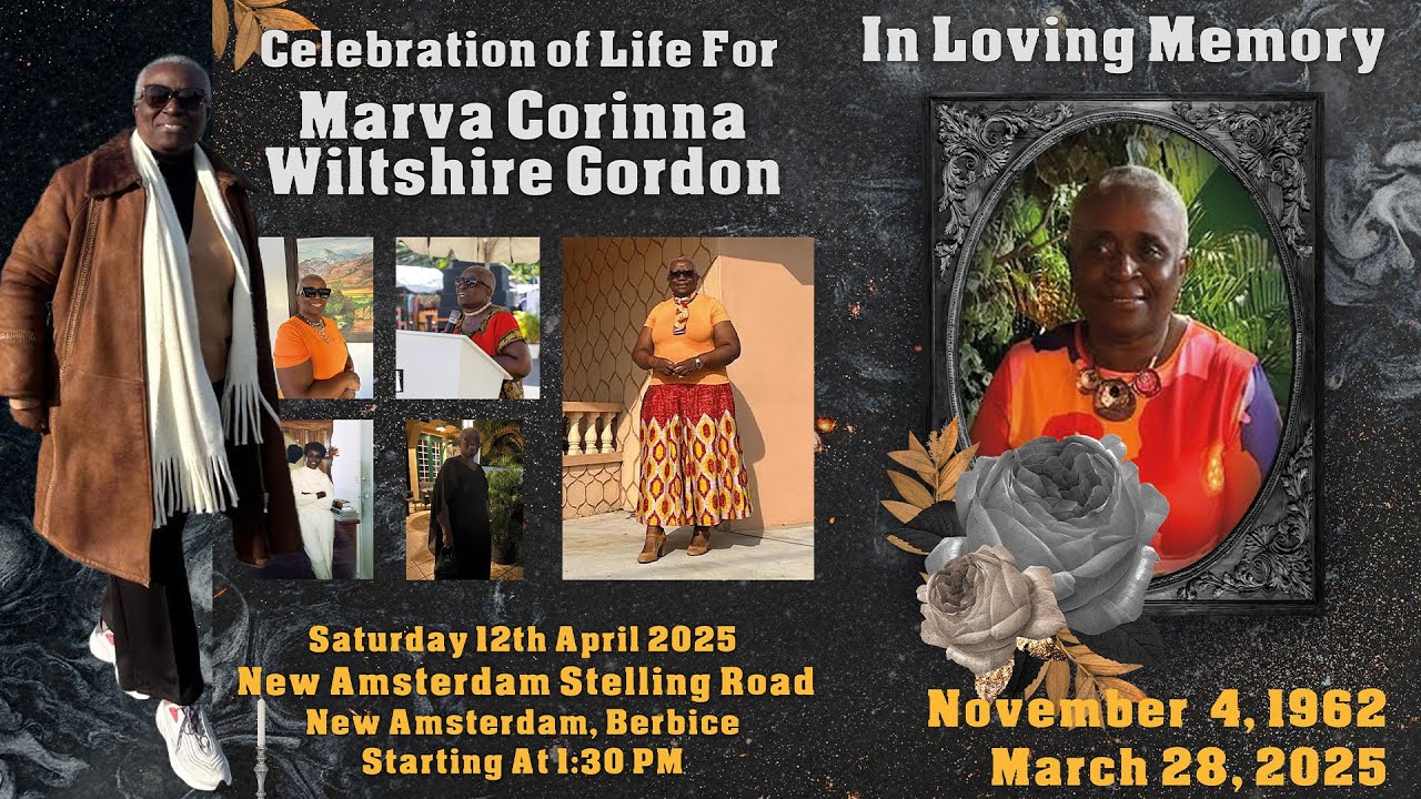 Celebration Of Life For Marva Corinna Wiltshire Gordon (Main) - YouTube