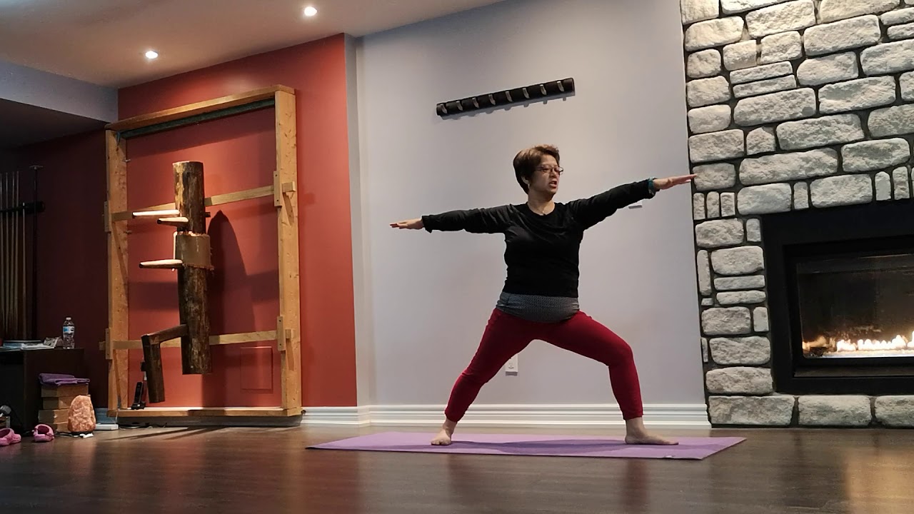 Warrior Flow with Balancing Poses - YouTube