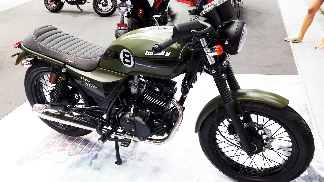 Ryuka Infinity Cruiser RK 125cc สีเขียวด้าน - YouTube