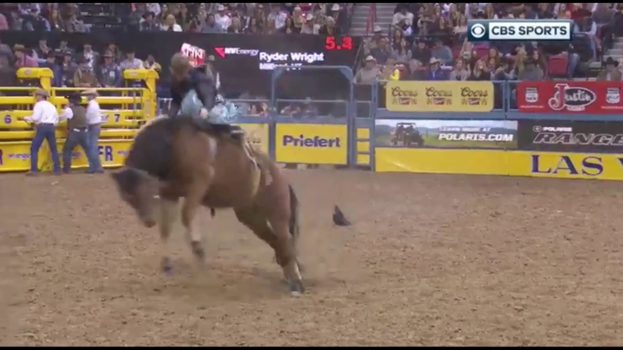 Ryder Wright Round 2 Saddle Bronc Riding 2016 WNFR - YouTube