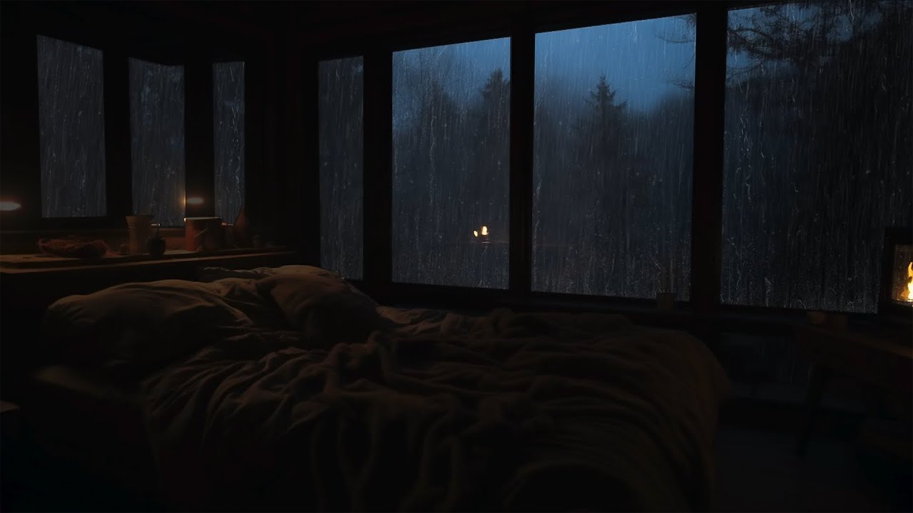 Night Rainfall Sounds Outside Your Window | Let Go of Stress and Sleep ...