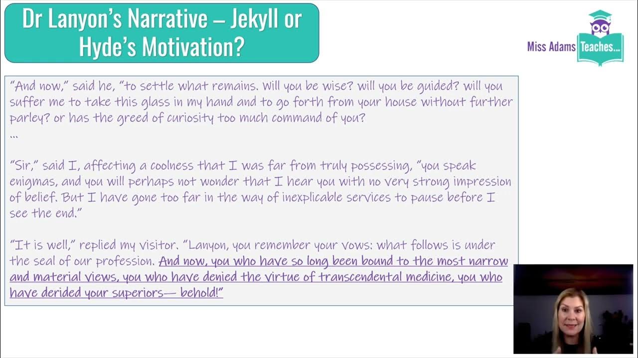 Dr Lanyon Analysis - Dr Jekyll and Mr Hyde - YouTube