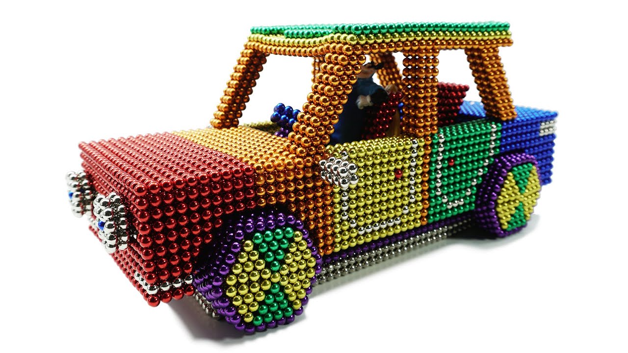 DIY - How To Make Colored Car From Magnetic Balls ( Satisfying ...