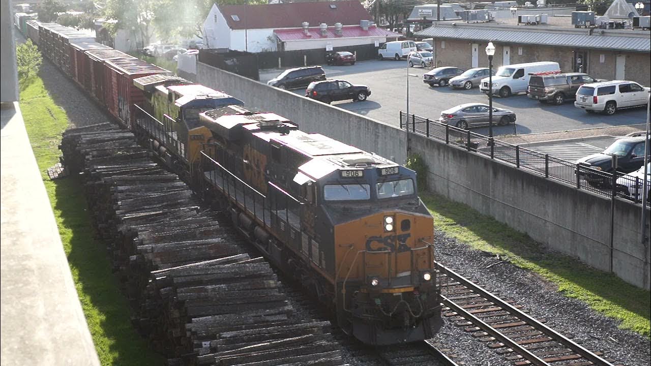 CSX Q415 9,600' working upgrade Gaithersburg 4/27/2021 - YouTube