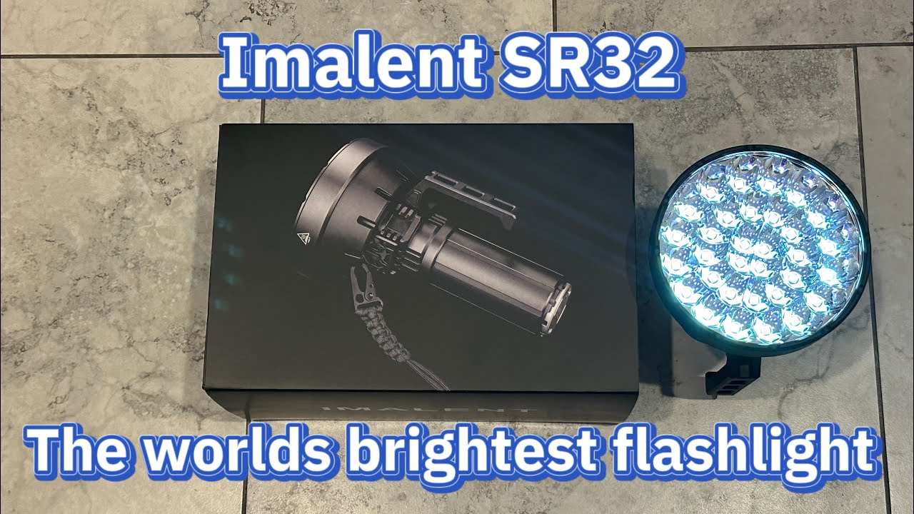 Imalent SR32 flashlight review. Worlds brightest flashlight. Drone ...