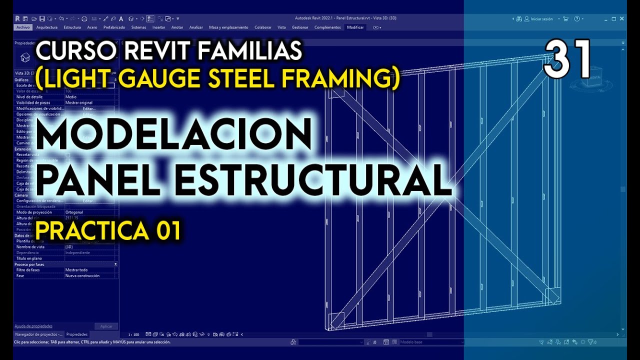🔩 Curso REVIT Familias | Light Steel Framing | Video 31 - Cómo modelar ...