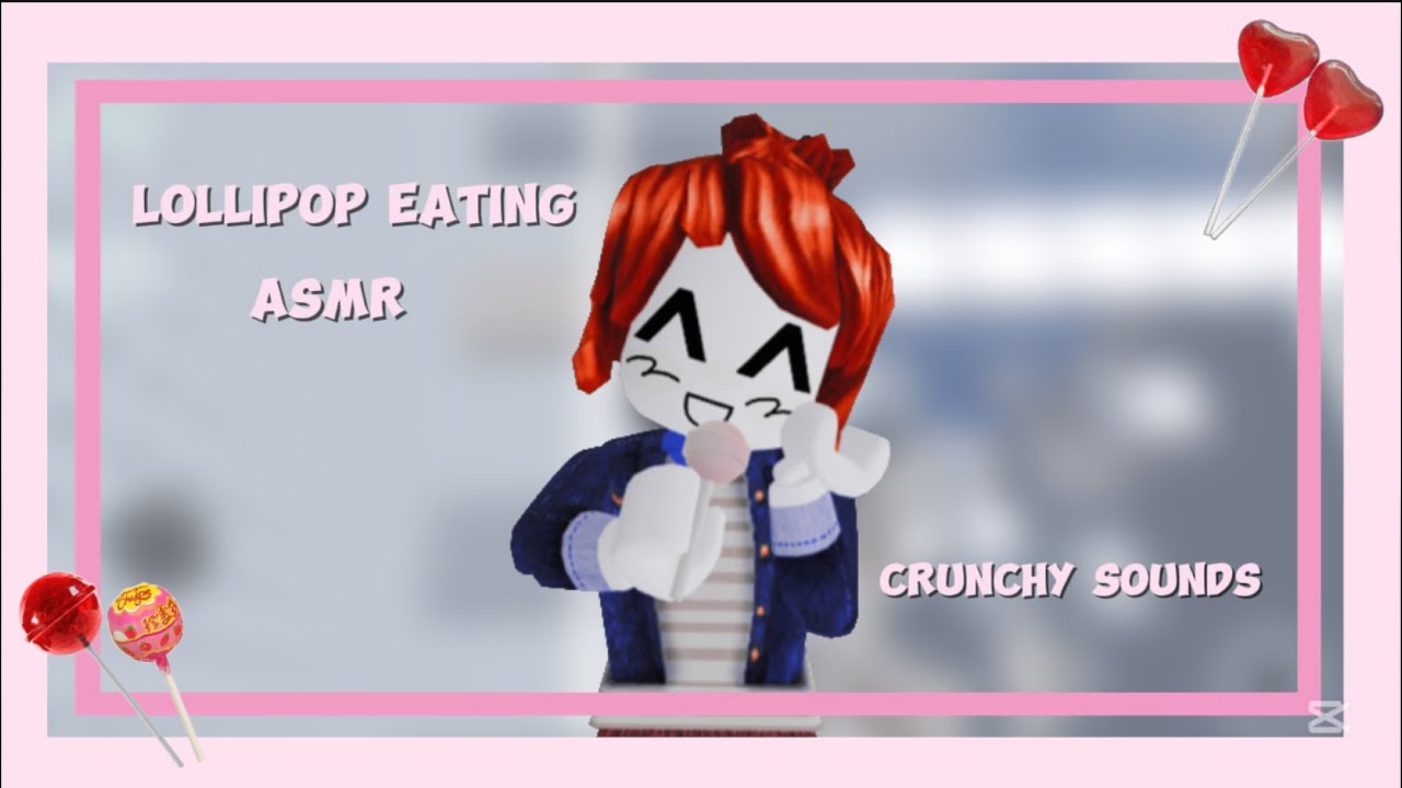 Lollipop eating asmr// Roblox playing - YouTube
