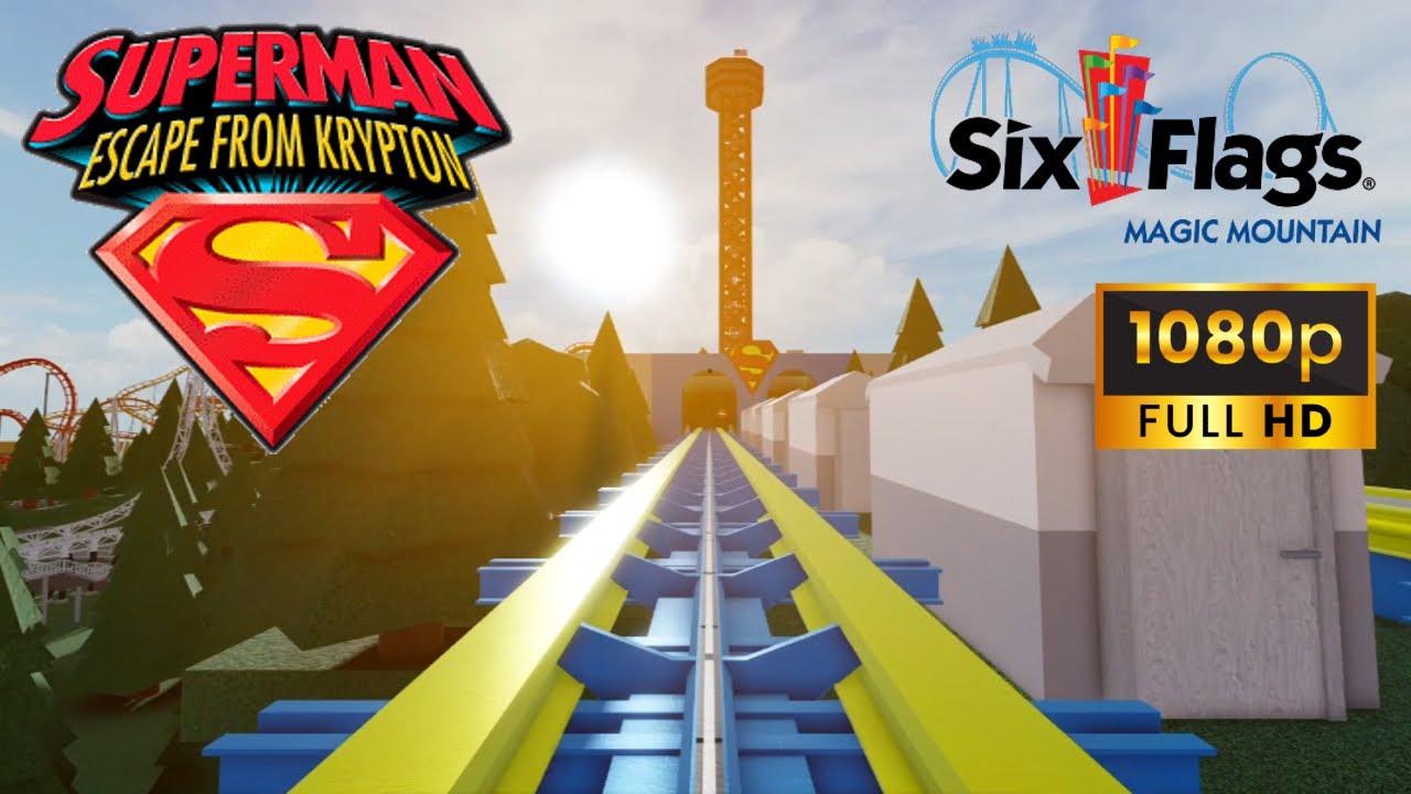 Superman ESCAPE From Krypton - Six Flags Magic Mountain Roblox - YouTube