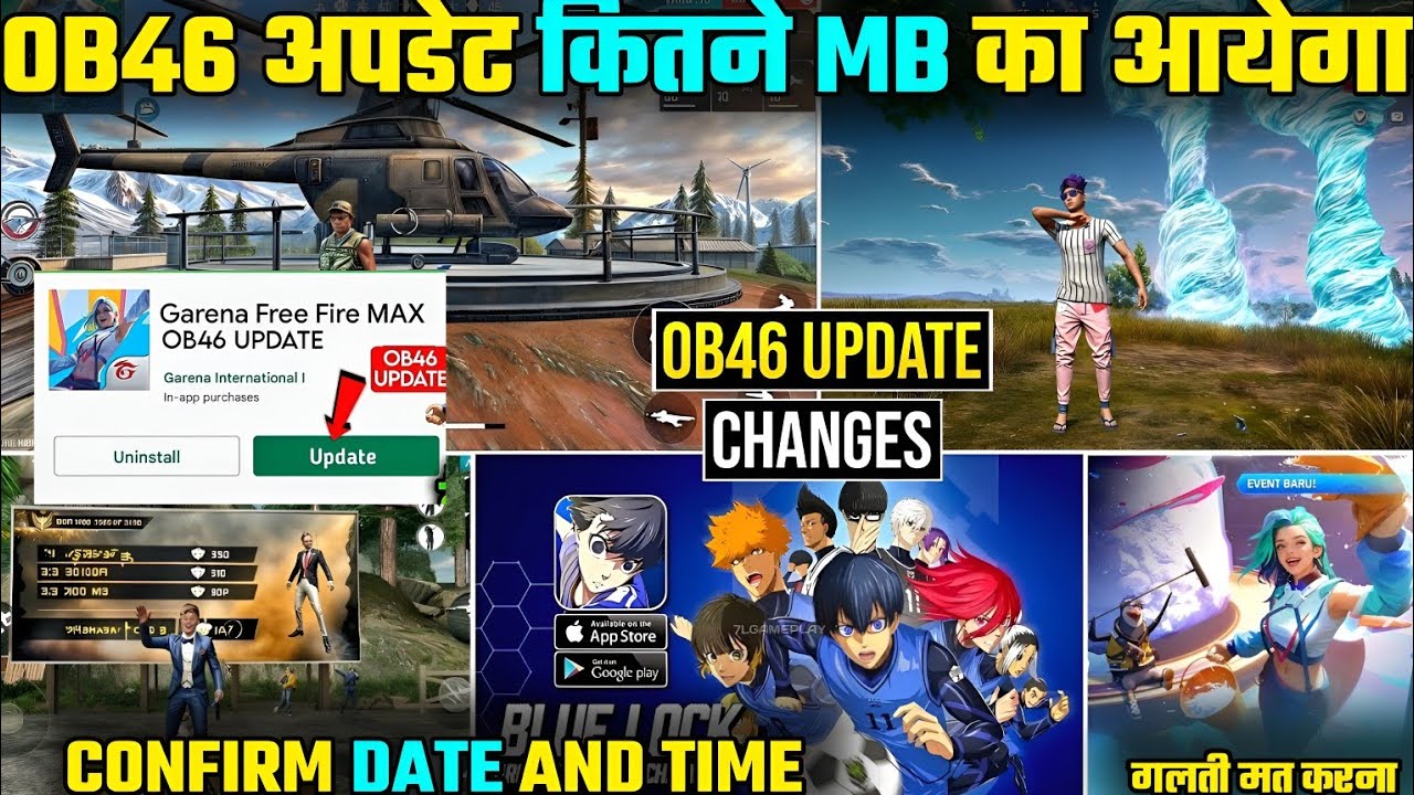 NEW OB46 KA UPDATE KITNE MB KA HONE WALA HAIN || HOW TO UPDATE FREE ...