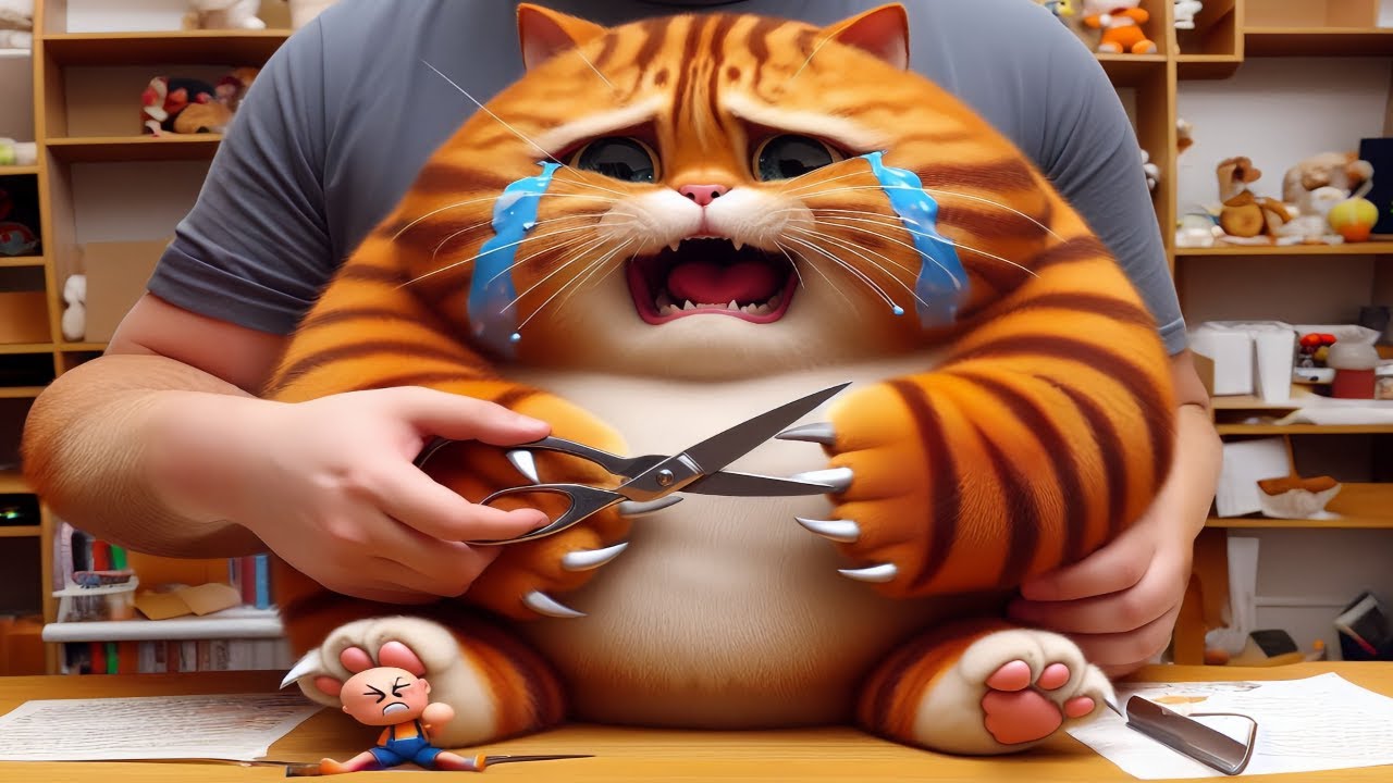 Cute Cat Crying Cutting Nails 😿 #cutecat #catcrying #catmeow - YouTube